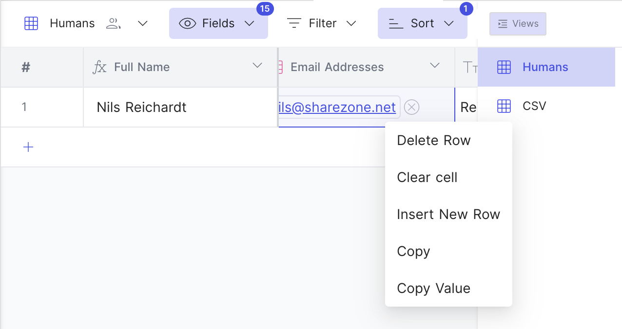 🔦 Feature: Add "Copy Value" button in context menu · Issue #5972 · nocodb/nocodb · GitHub