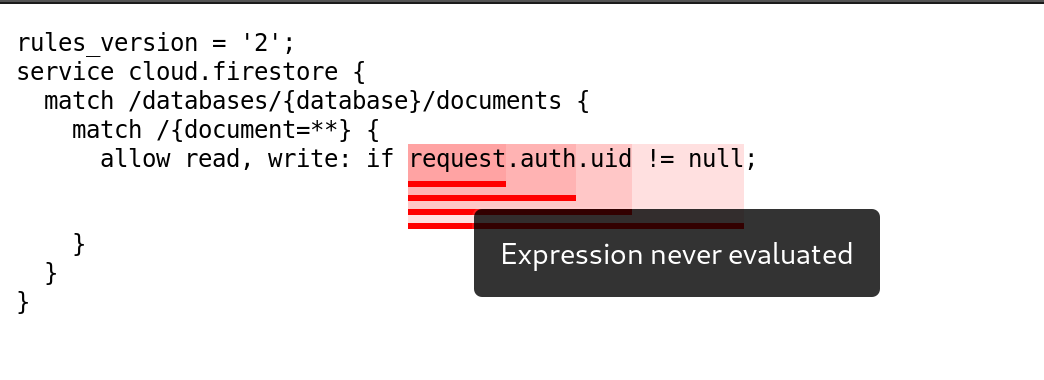 Firestore Emulator Is Not Working Expression Never Evaluated · Issue 2264 · Firebase Firebase