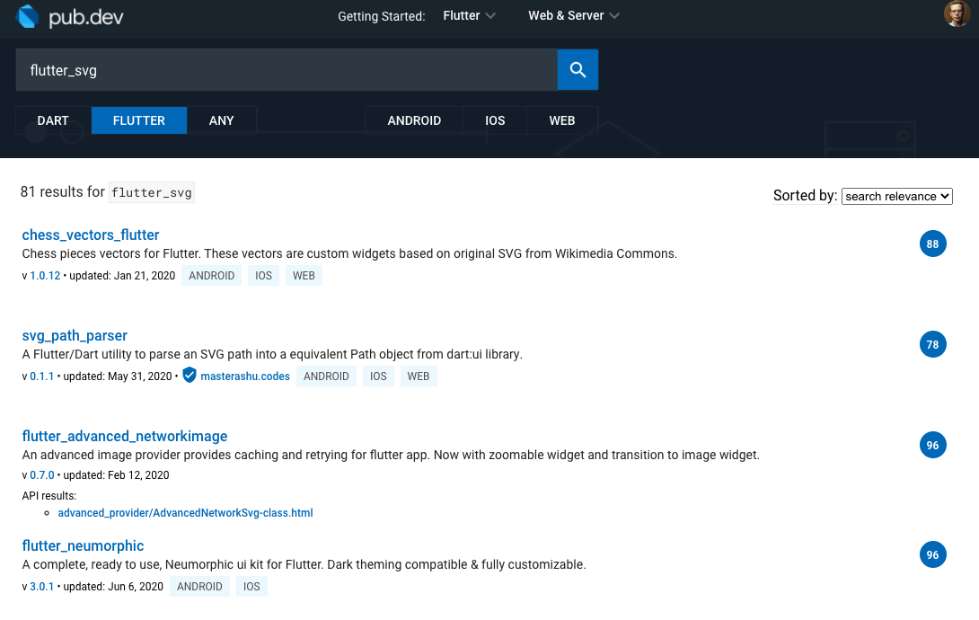 flutter_svg depends on min. Flutter SDK 1.18.0-6.0.pre · Issue #361 ...