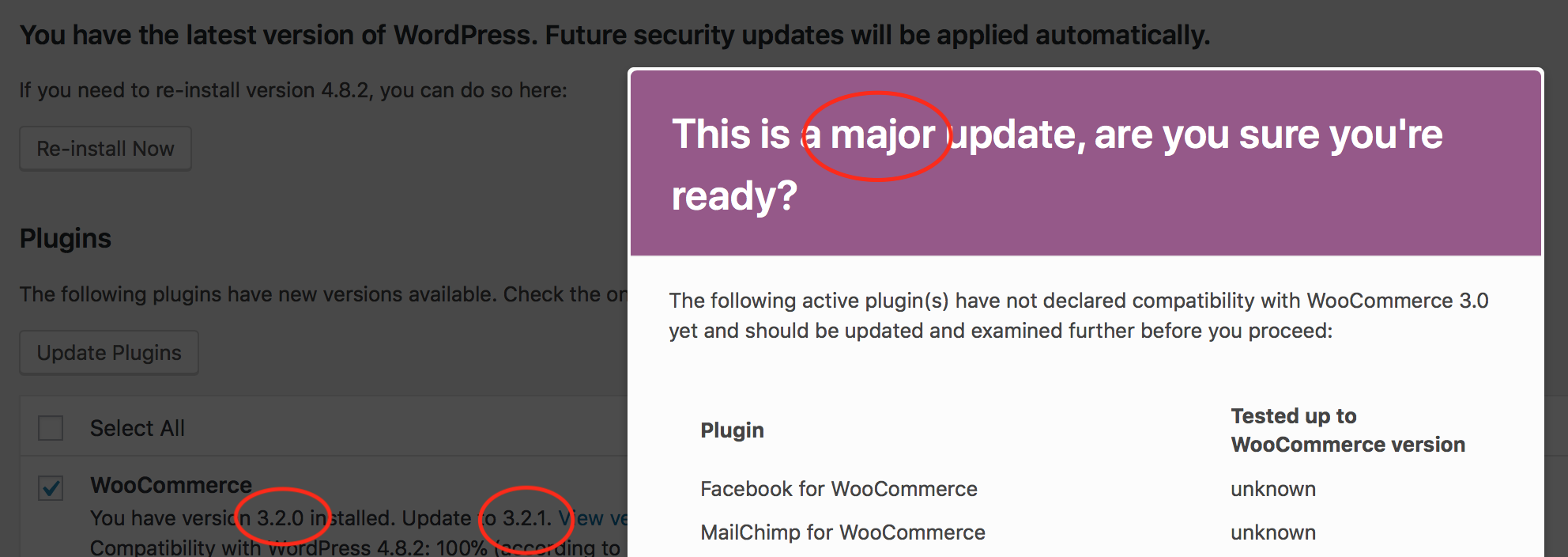 Update notification "major" wording · Issue #17216 · woocommerce ...