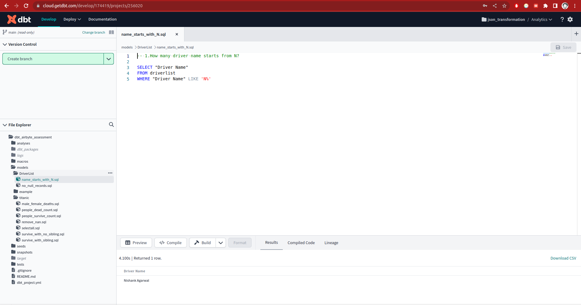 GitHub - Rononoa13/dbt_airbyte_assessment