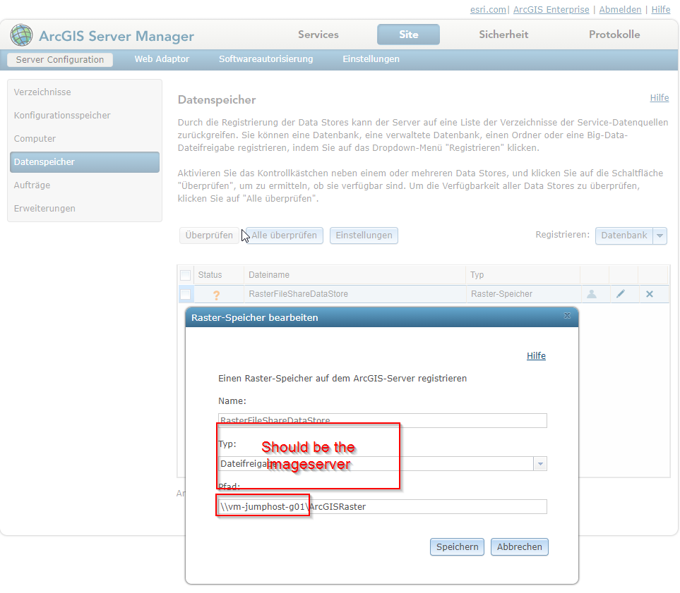 Dsc v3.2.0 - Rasteranalytics Server - Wrong RasterDataStoreItem UNC path (wrong machine) · Issue ...