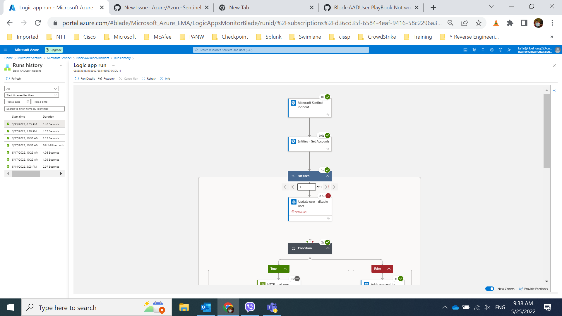 Sentinel Playbook "Block AADUser-Incident" does not work · Issue #5098 ...
