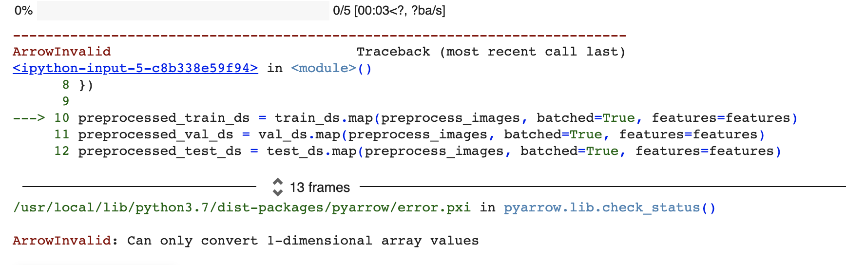 ArrowInvalid error in Vision Transformer Notebook · Issue #24 · NielsRogge/Transformers ...