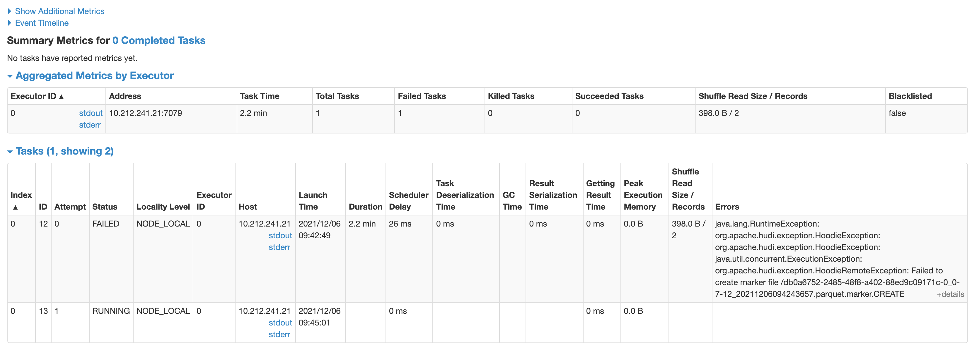 [SUPPORT] org.apache.hudi.exception.HoodieRemoteException: Failed to create marker file · Issue ...