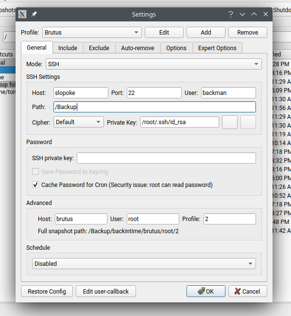 Error Saving Configuration · Issue #1365 · bit-team/backintime · GitHub