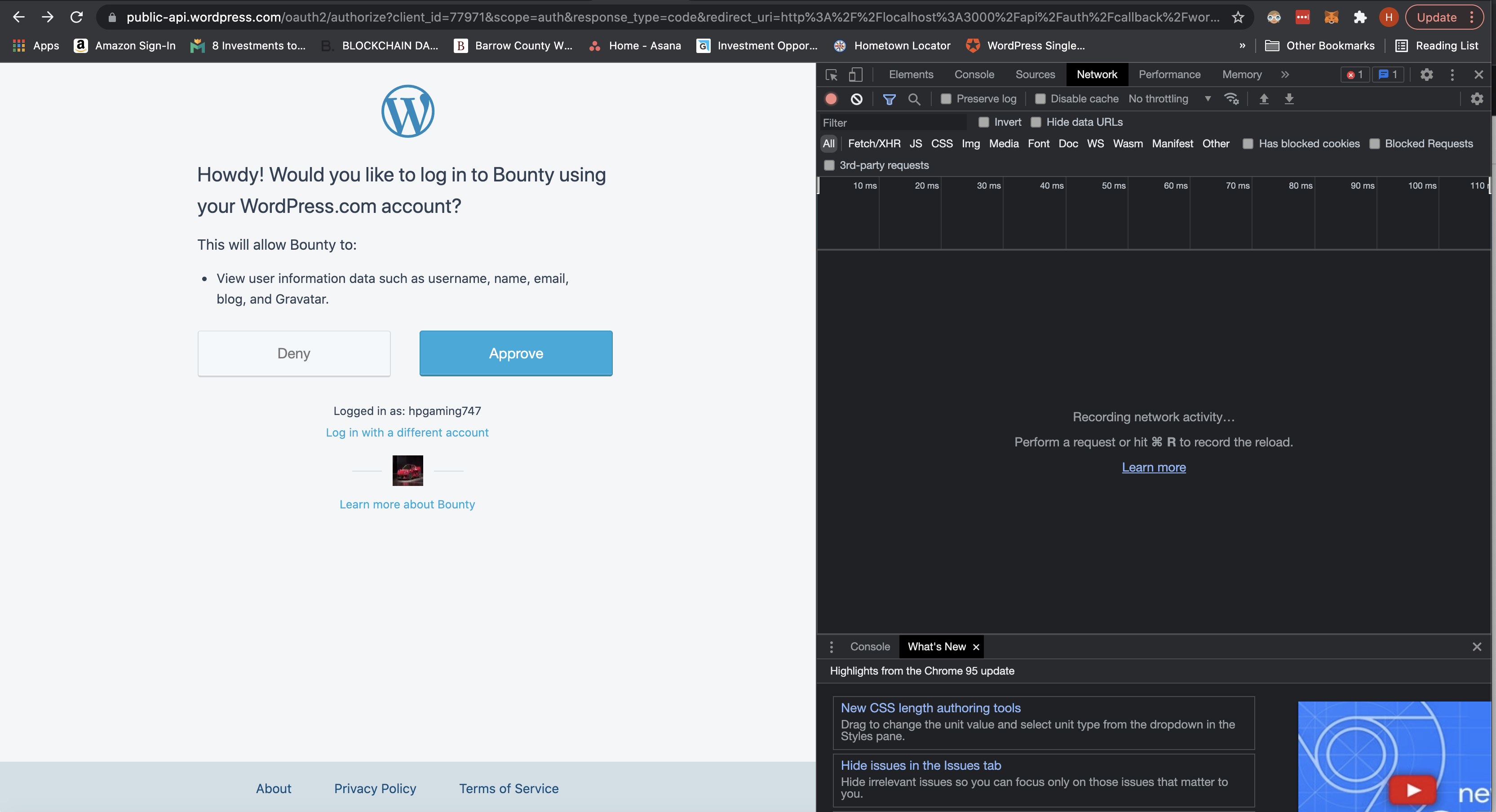 Wordpress Provider returning OAuthCallbackError (The required "client_id" parameter is missing ...