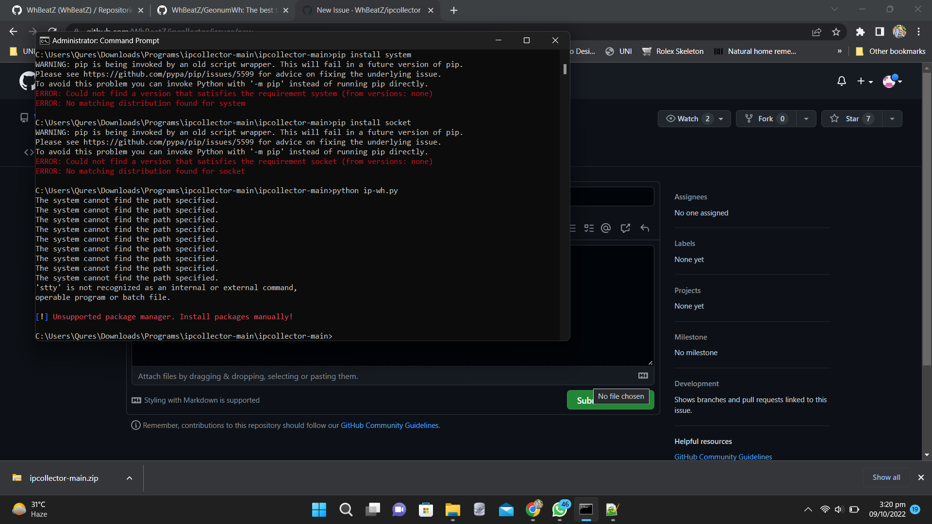 Unsupported package manager? · Issue #1 · cyberboyplas/ipcollector · GitHub