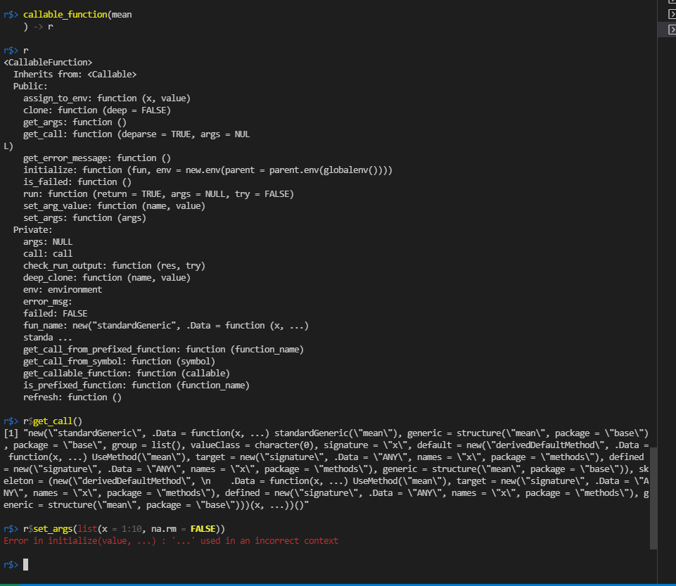 CallableFunction$set_args fails when the function is an S4 method "mean" · Issue #25 ...
