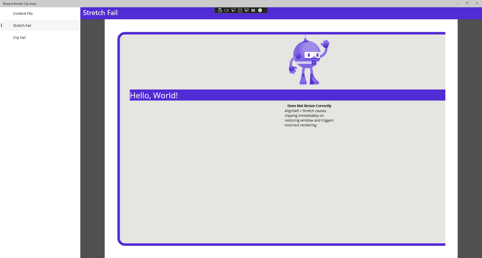 Border container not resizing correctly when window restored down inside a flex layout · Issue ...