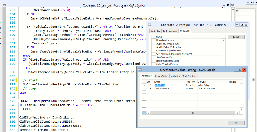 Request Event CU 22 "OnAfterItemValuePosting" · Issue #1257 · microsoft ...