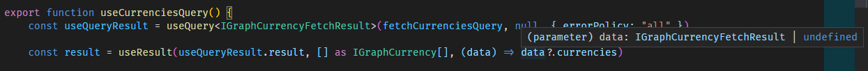 useResult in @vue/apollo-composable 4.0.0-alpha.14 is adding undefined to the result type ...