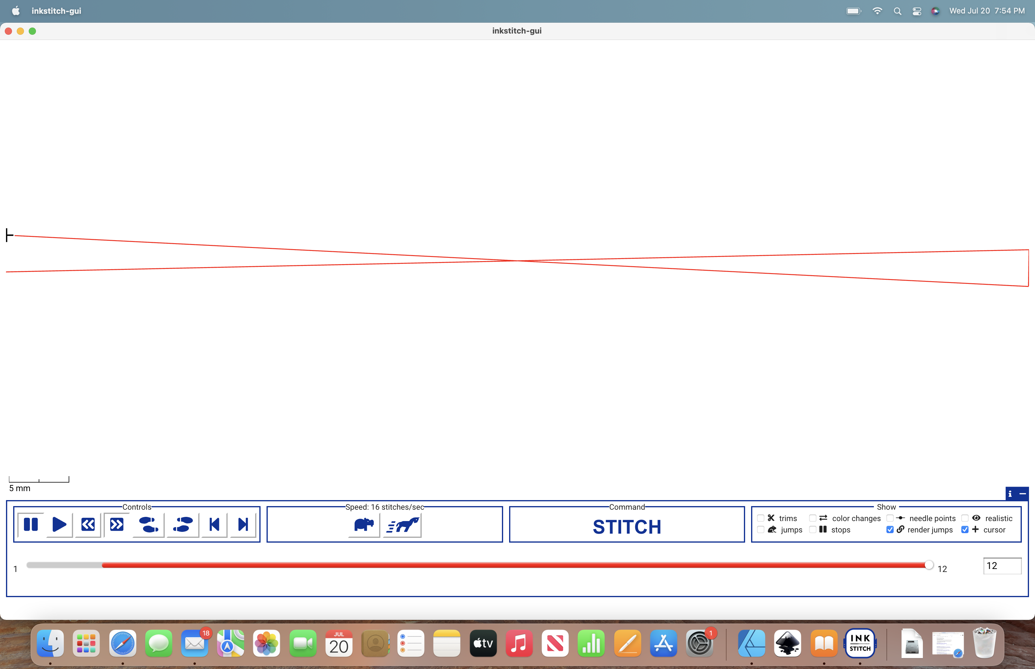X stitch for a simple satin line on new macbook · Issue #1743 ...