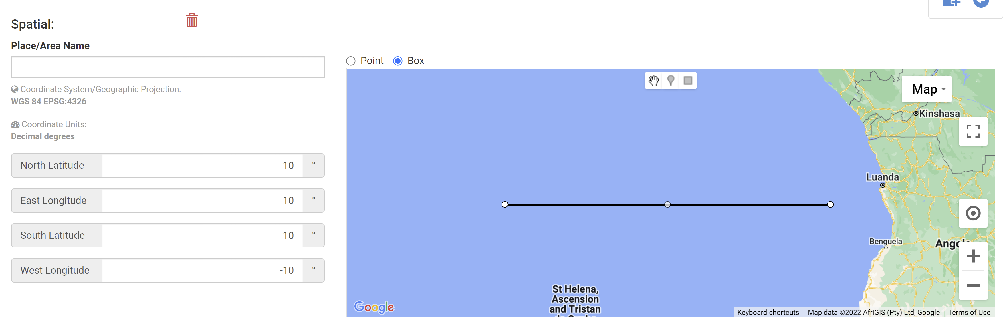spatial coverage shouldn't allow invalid limits · Issue #55 · cznethub/dspfront · GitHub