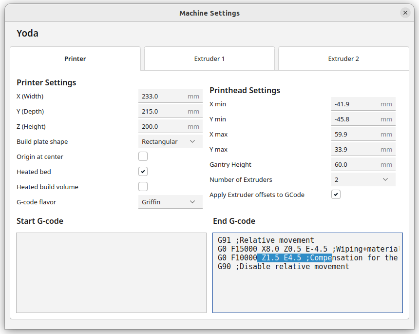 No selection highlighting in Machine Settings Start and End GCode edit boxes · Issue #12286 ...