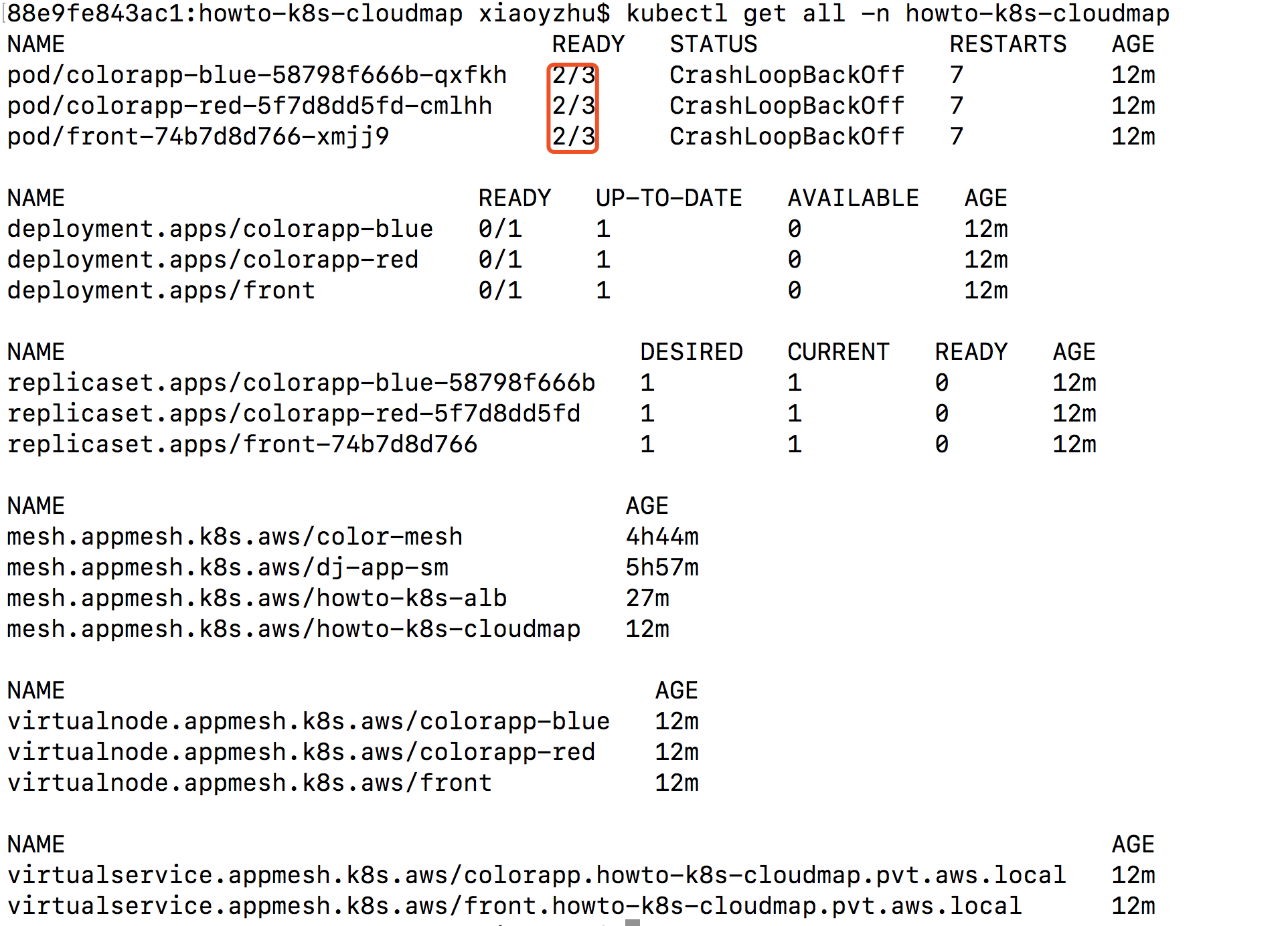 [BUG] Container 'colorapp' failed to be started in the pod · Issue #231 · aws/aws-app-mesh ...