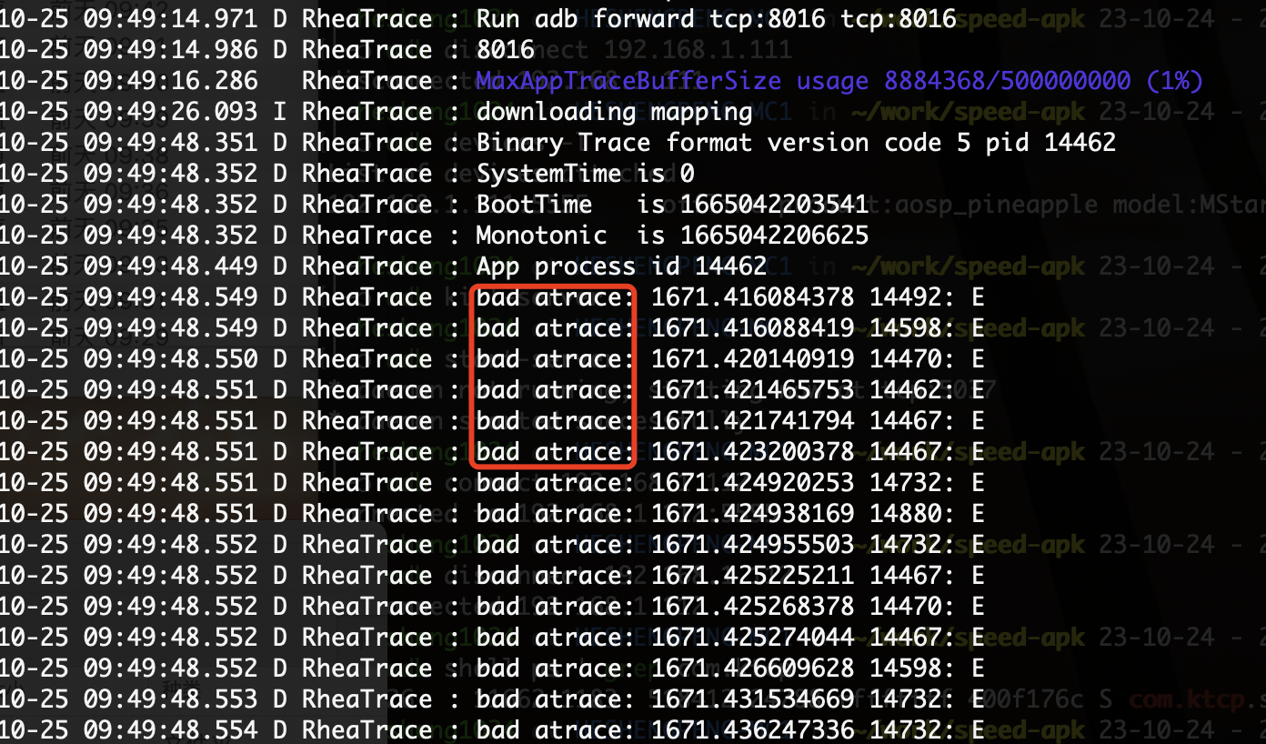 问题咨询：低版本系统（低于android 8），导出trace时会有bad atrace打印 · Issue #113 · bytedance/btrace · GitHub