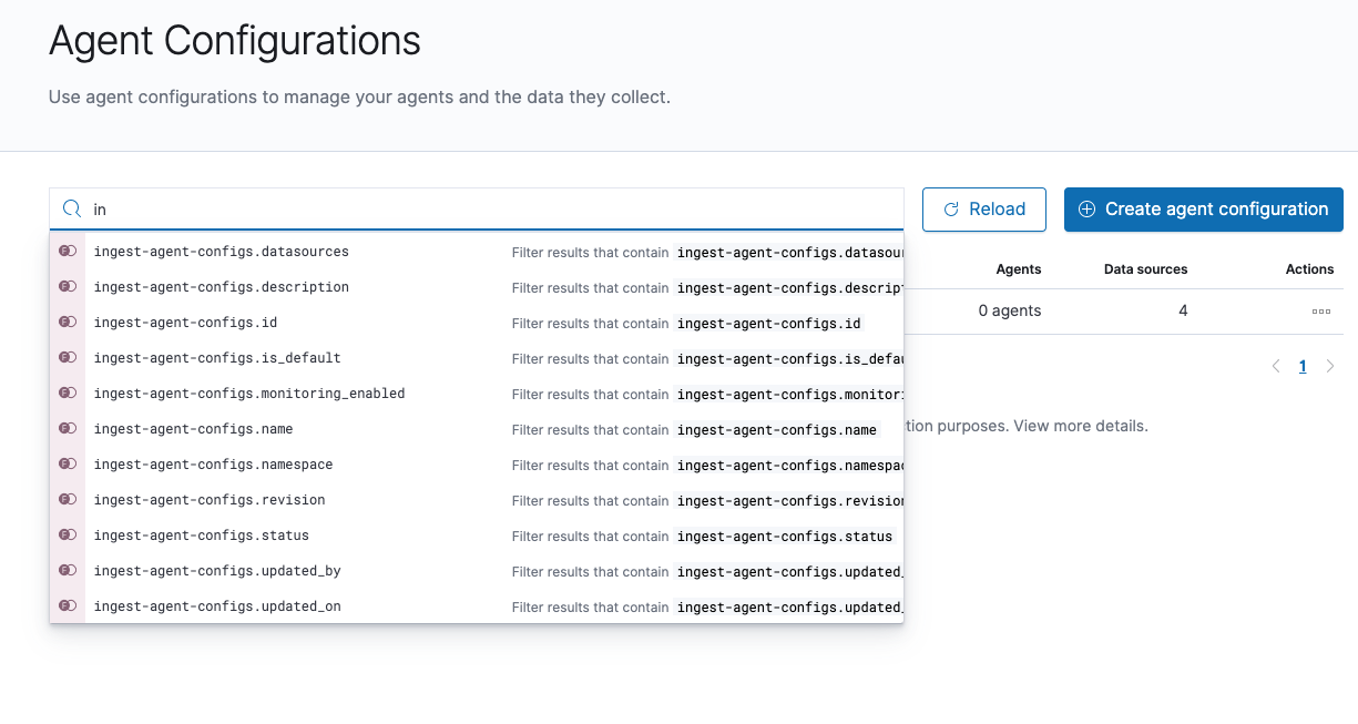 [Ingest Manager] Improve search for agent configs · Issue #65616 · elastic/kibana · GitHub