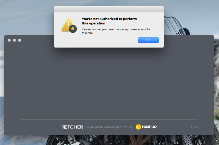 Error Opening Etcher If Etchers Obtrusive Internet Requests Are Blocked By Firewall · Issue