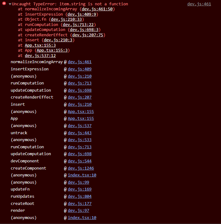 Numbers In Fragments Cause An Error · Issue 1093 · Solidjs Solid · Github
