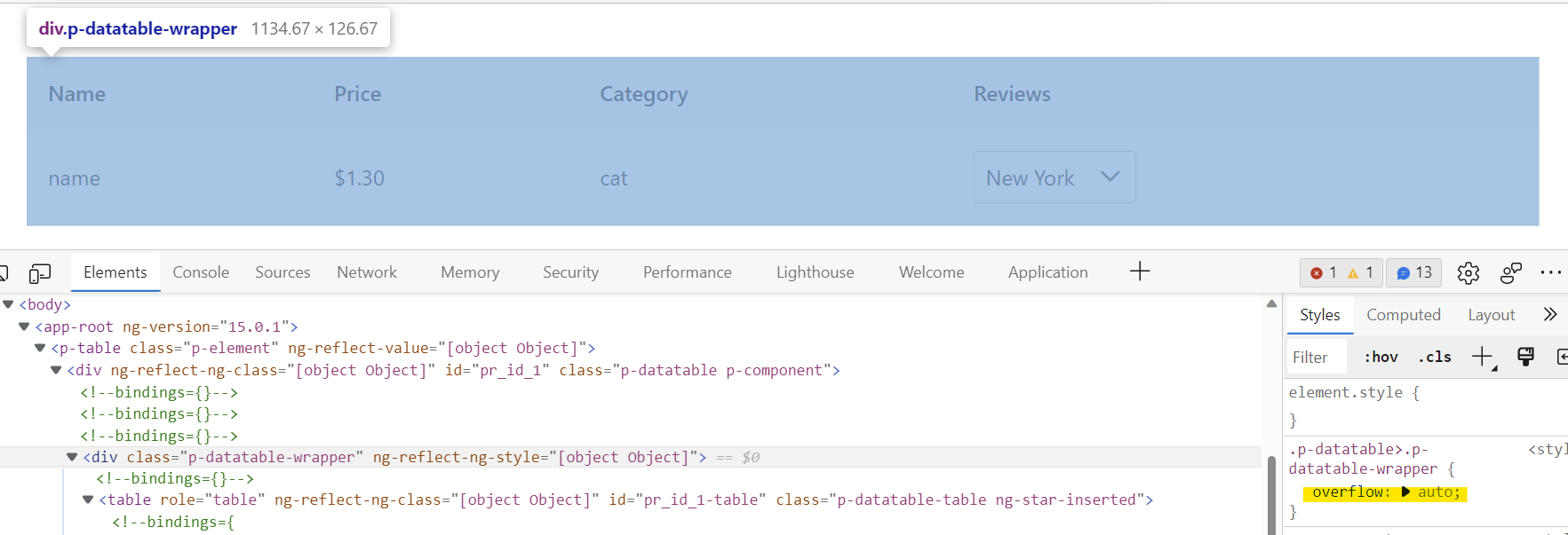 Dropdown isn't properly display in Tables · Issue #12275 · primefaces/primeng · GitHub