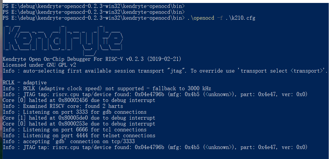 K210 debug （在线调试）出现问题，如下图，不用RTT操作系统是正常的。 · Issue #4147 · RT-Thread/rt-thread · GitHub