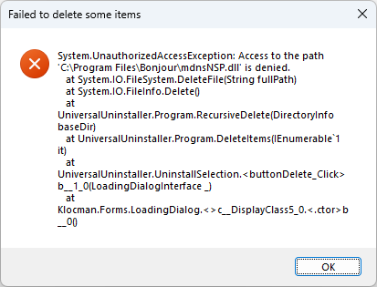 Failed to delete some items · Issue #540 · Klocman/Bulk-Crap-Uninstaller · GitHub