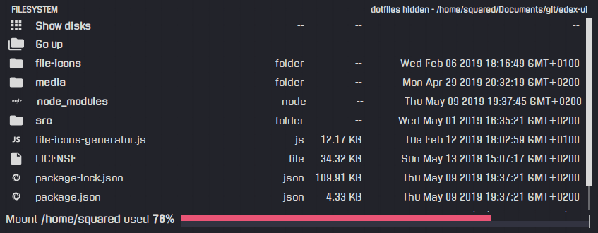 List view for filebrowser · Issue #502 · GitSquared/edex-ui · GitHub