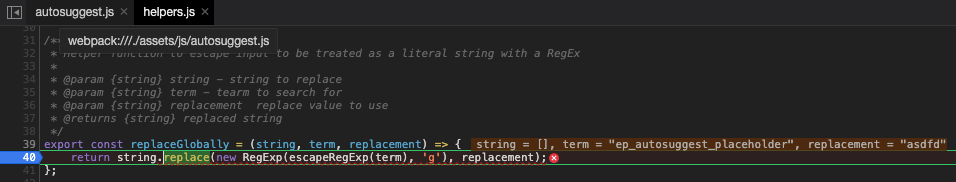 Autosuggest: Uncaught (in promise) TypeError: t.replace is not a ...