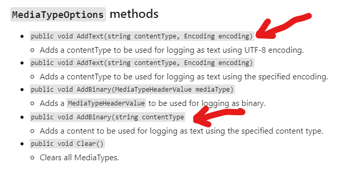 Logging Middleware Mediatypeoptions Doc Typos · Issue 22431 · Dotnet Aspnetcore Docs