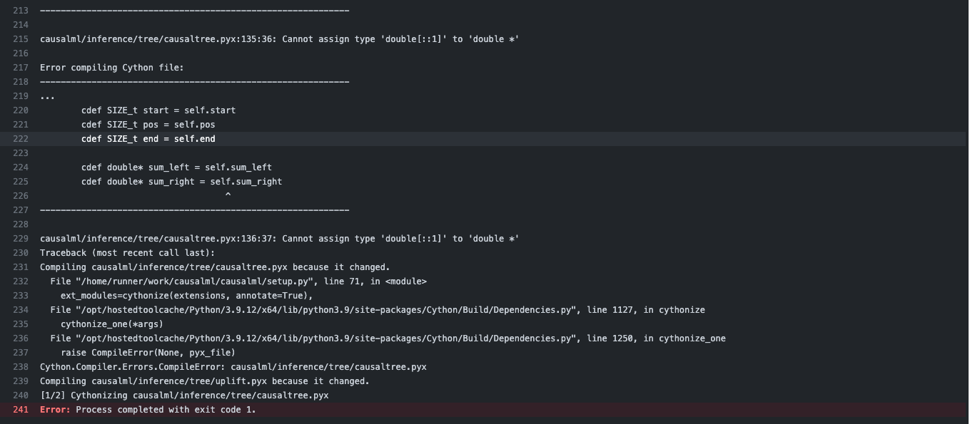 scikit learn 1.1.0 cause build fail · Issue #512 · uber/causalml · GitHub