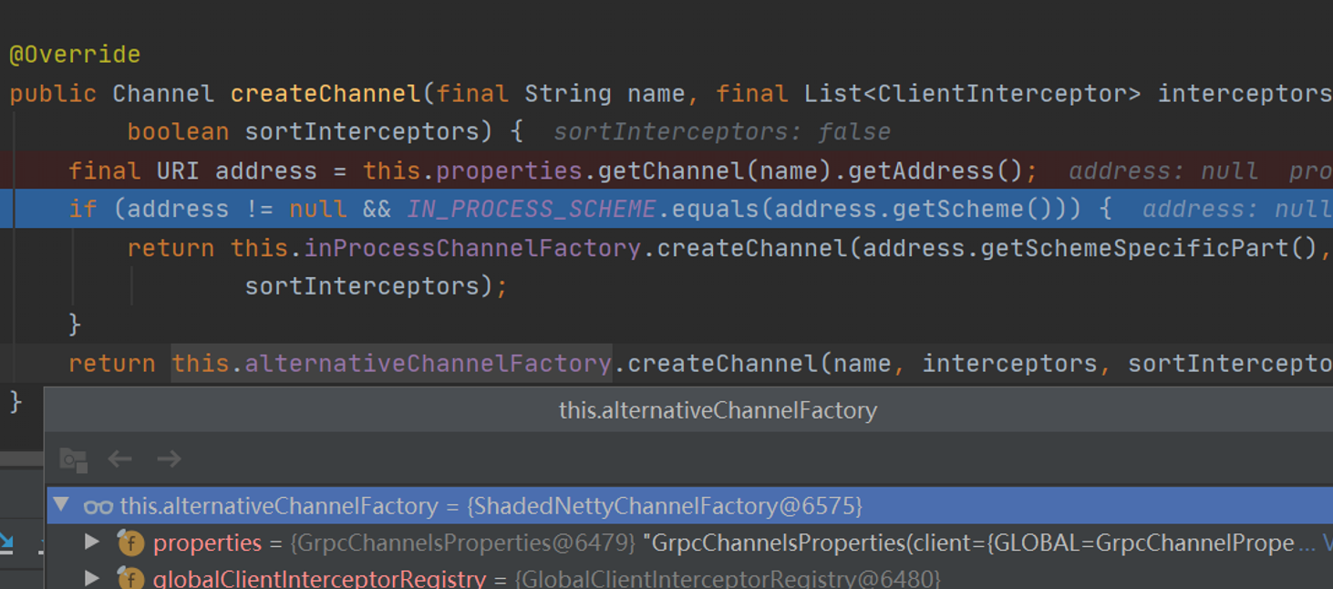 The identification of the value of the GrpcClient annotation is ...