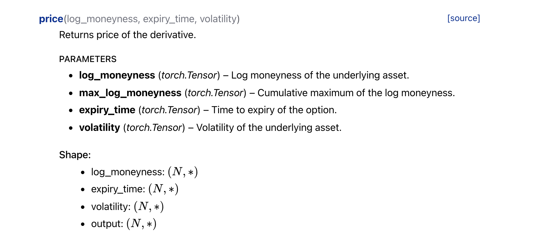 DOC: Parameters of BSEuropeanOption is wrong · Issue #164 · pfnet-research/pfhedge · GitHub
