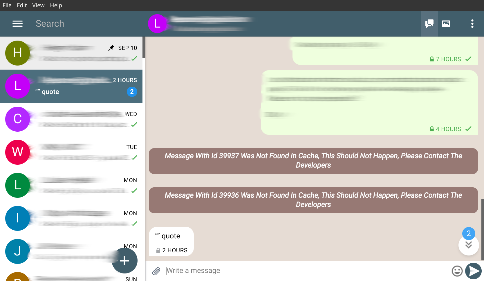 Message with ID 123456 was not found in cache · Issue #3039 · deltachat/deltachat-desktop · GitHub