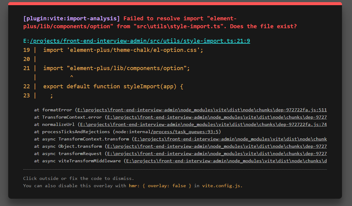 Vite support | Vite 相关问题 · Issue #2611 · element-plus/element-plus · GitHub