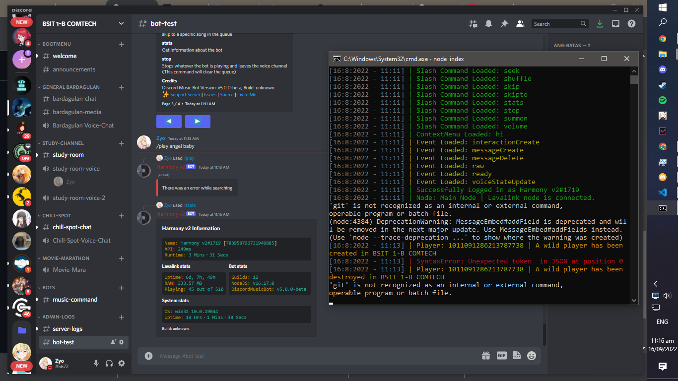 play error · Issue #1063 · SudhanPlayz/Discord-MusicBot · GitHub