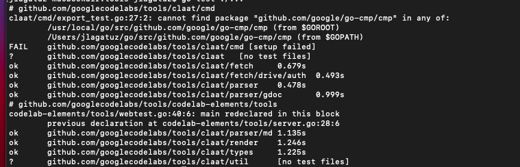 github.com/googlecodelabs/tools/claat/cmd [setup failed] · Issue #540 · googlecodelabs/tools ...