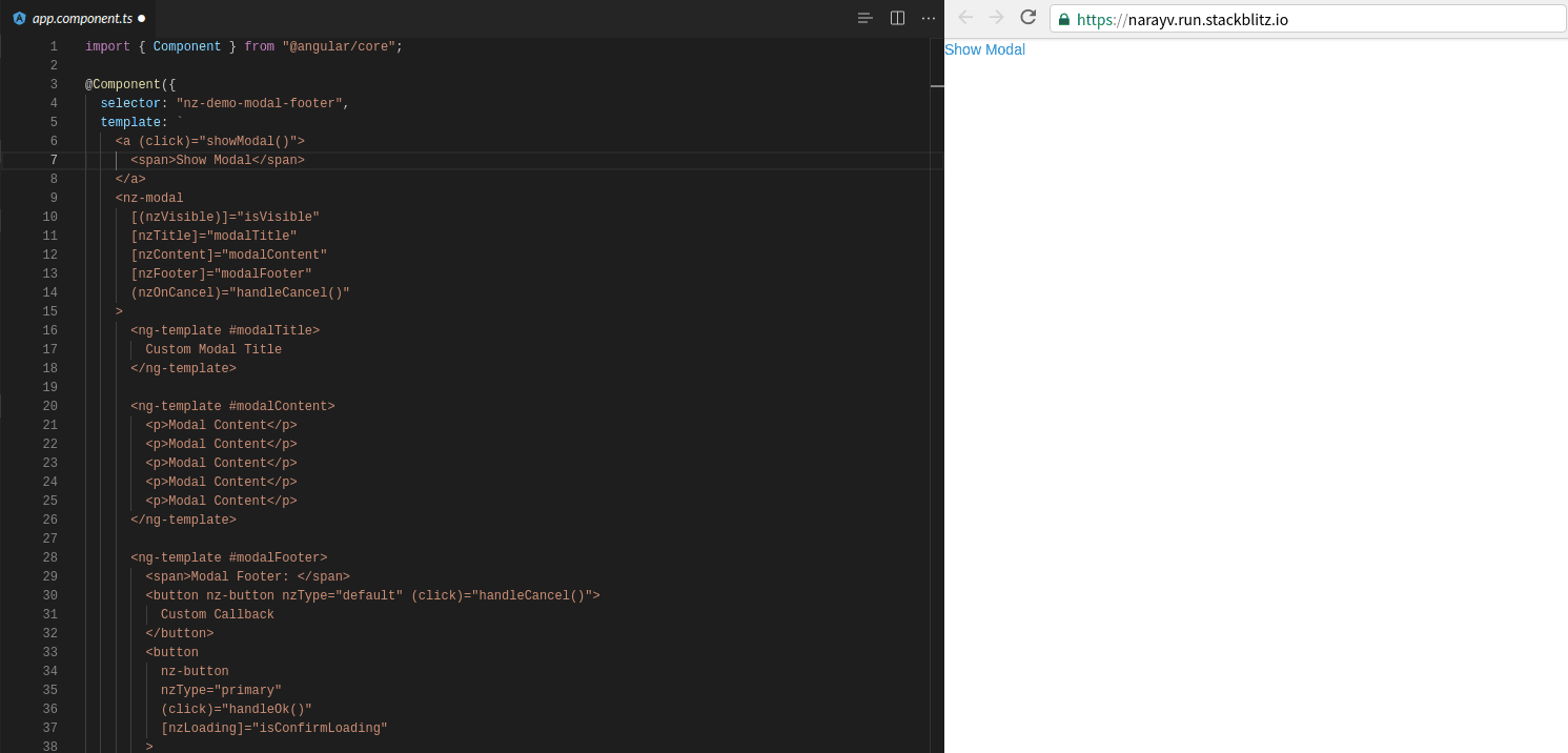 Modal showing position is not correct · Issue #4827 · NG-ZORRO/ng-zorro-antd · GitHub