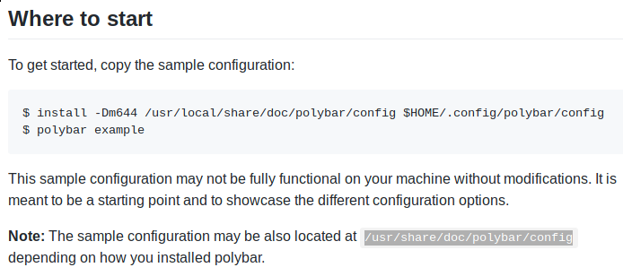 Example config is missing · Issue #1766 · polybar/polybar · GitHub