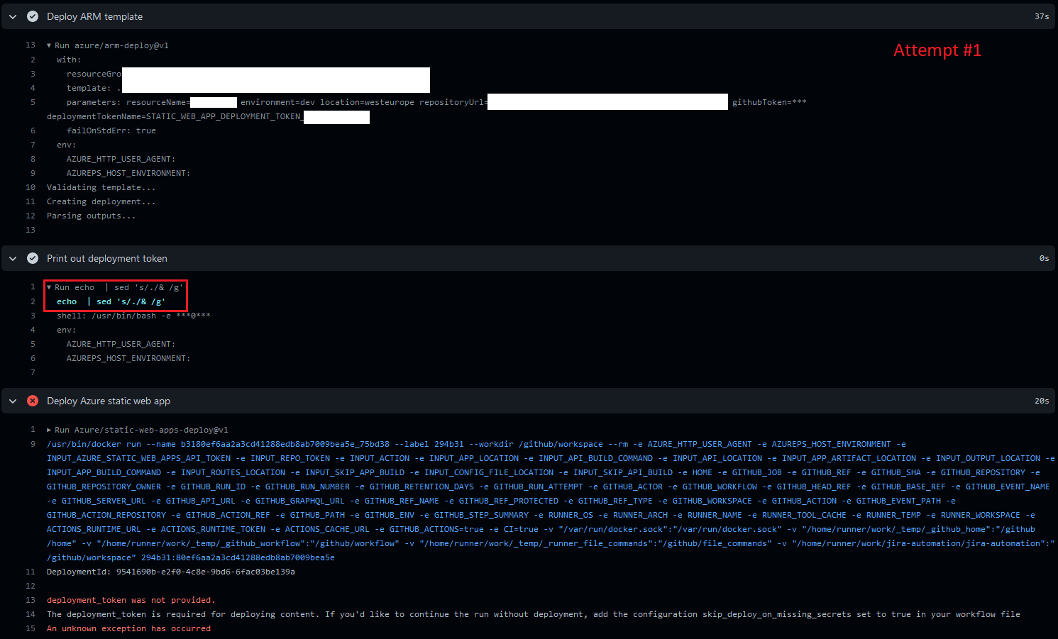 Unable To Deploy Static Web App Using Github Actions · Issue 788 · Azure Static Web Apps · Github