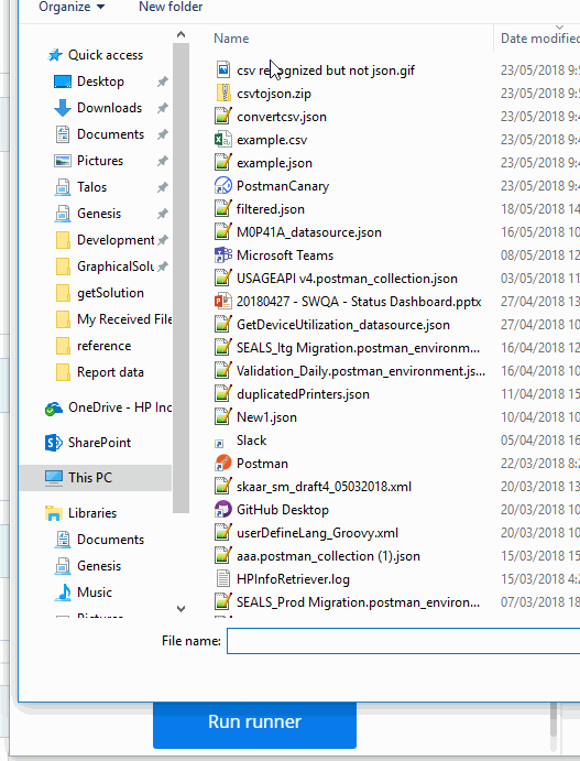 Collection runner does not identify the JSON format when selecting Data file · Issue #4591 ...