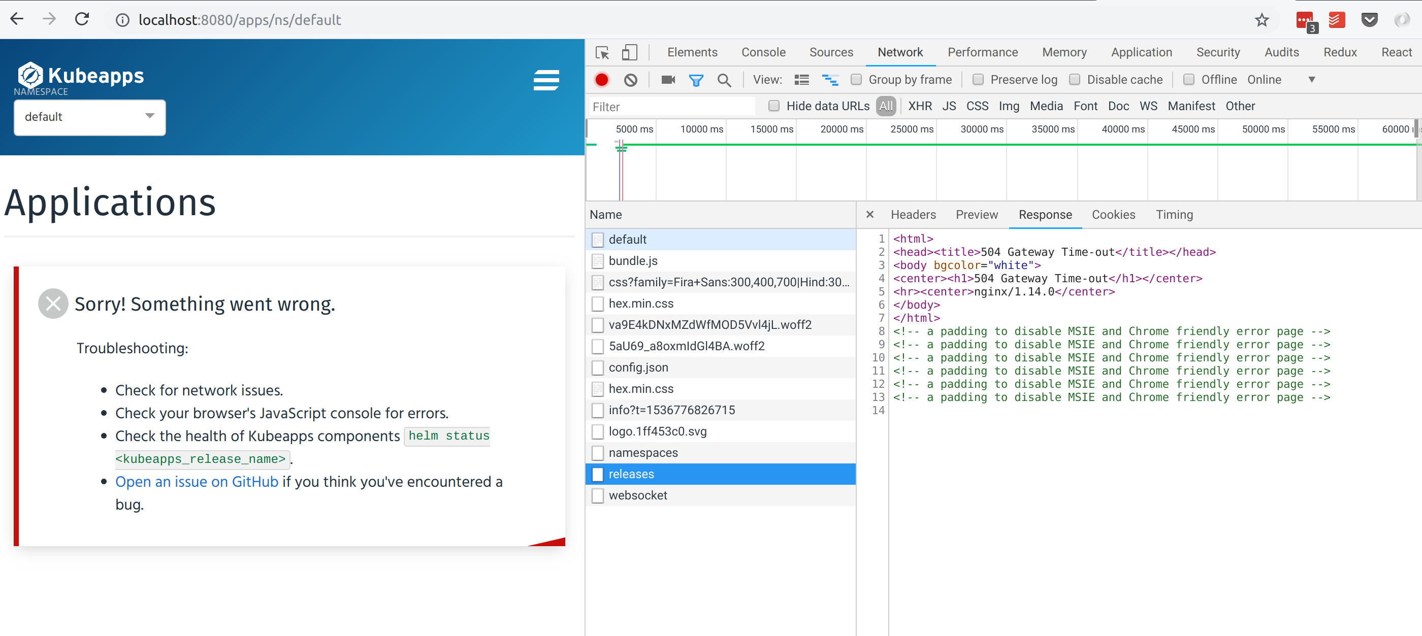 Revisit client timeout settings · Issue #619 · vmware-tanzu/kubeapps · GitHub