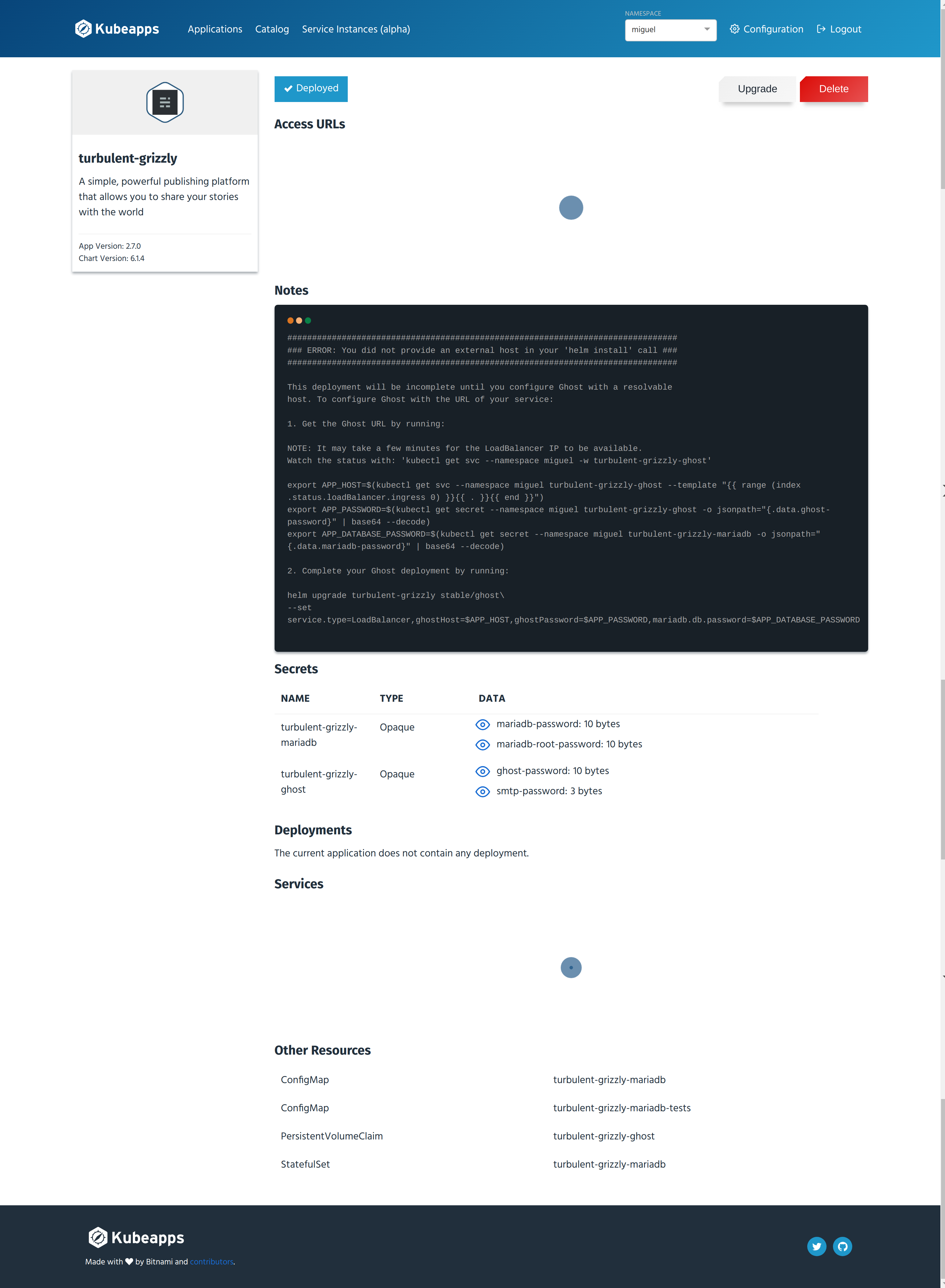Access Urls And Services List Stuck In Loading · Issue 882 · Vmware Tanzukubeapps · Github