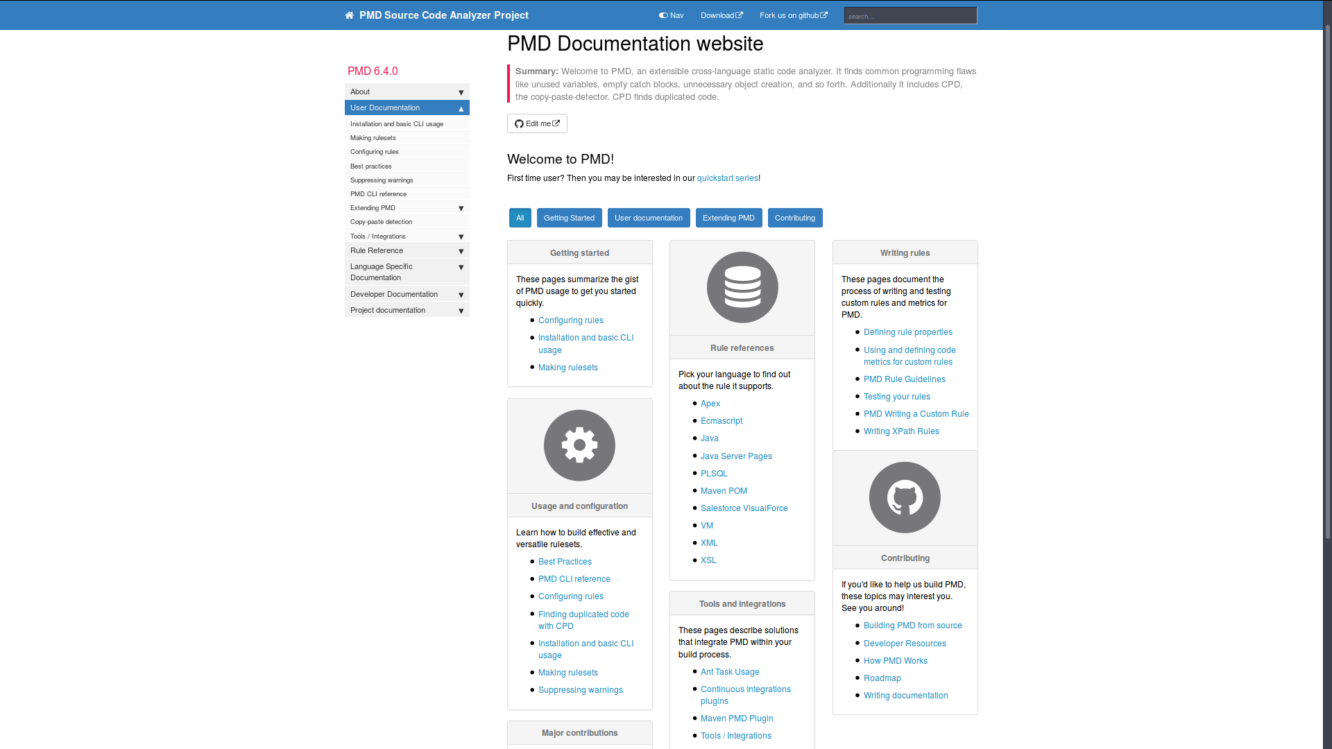 [doc] Make the landing page of the documentation website more useful ...