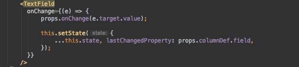 Changing component state in editComponent handler · Issue #1012 · mbrn/material-table · GitHub