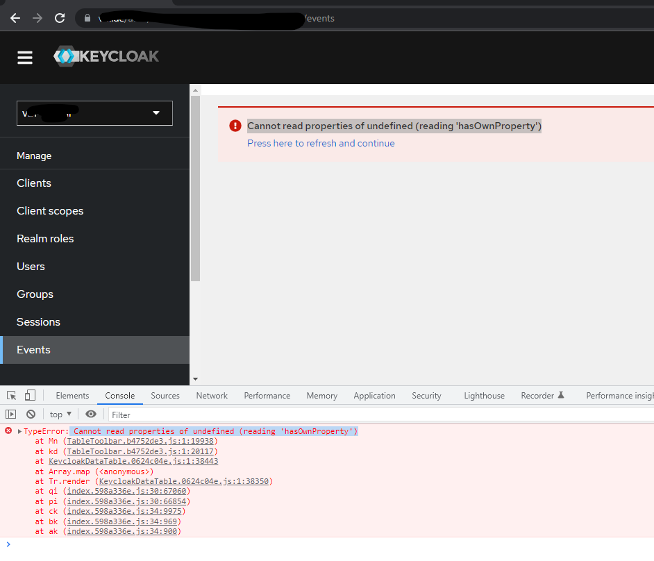 Cannot Read Properties Of Undefined Reading Hasownproperty · Issue 16763 · Keycloak