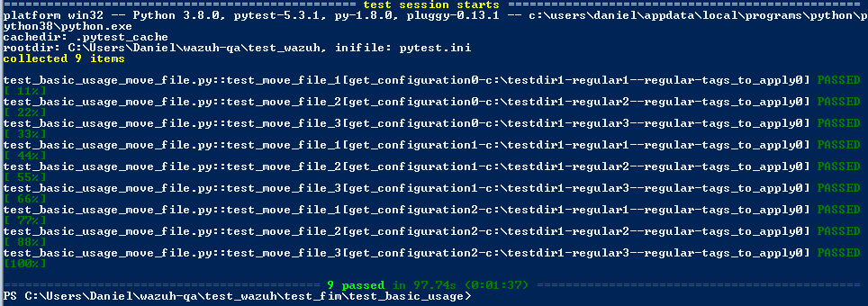 Syscheck automated tests: Check syscheck alert for moving a file ...