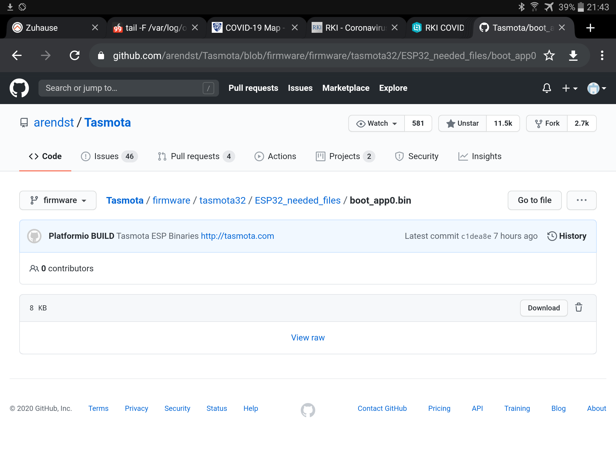tasmota32 flashing issue · Issue #8905 · arendst/Tasmota · GitHub