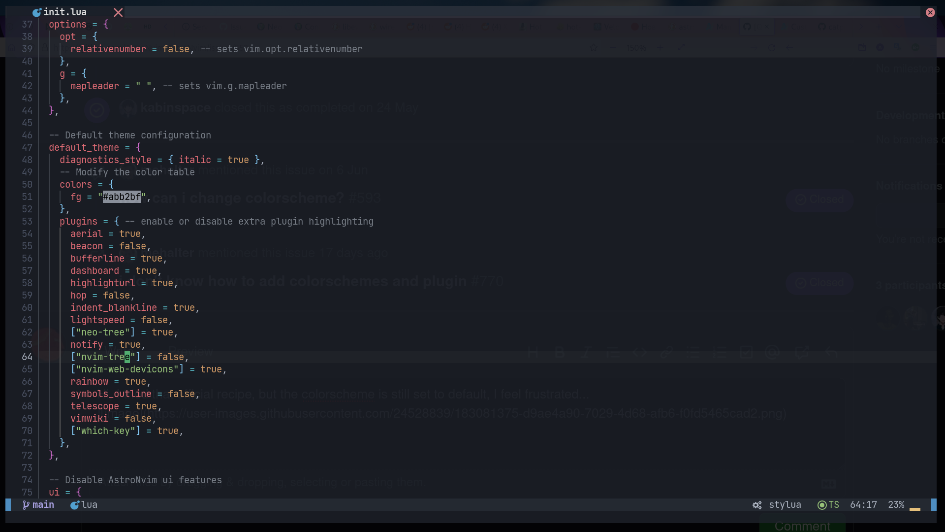 [QUESTION] change color scheme? · Issue #552 · AstroNvim/AstroNvim · GitHub