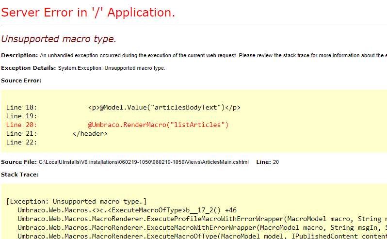 V8: RenderMacro doesnt work? · Issue #4466 · umbraco/Umbraco-CMS · GitHub